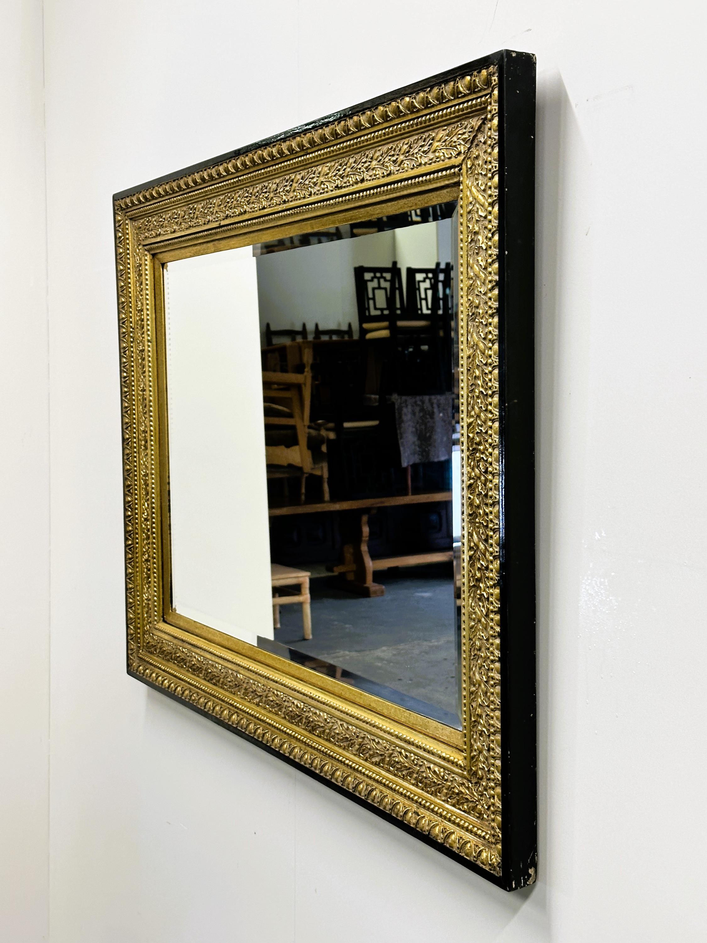 Vintage Rectangular Classical Gold and Black Mirror. France, 1970s. - Etsy