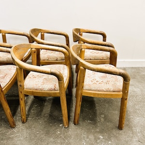 Set of Six Rainer Daumiller Pine Wood Arm Chairs, 1970s. - Etsy