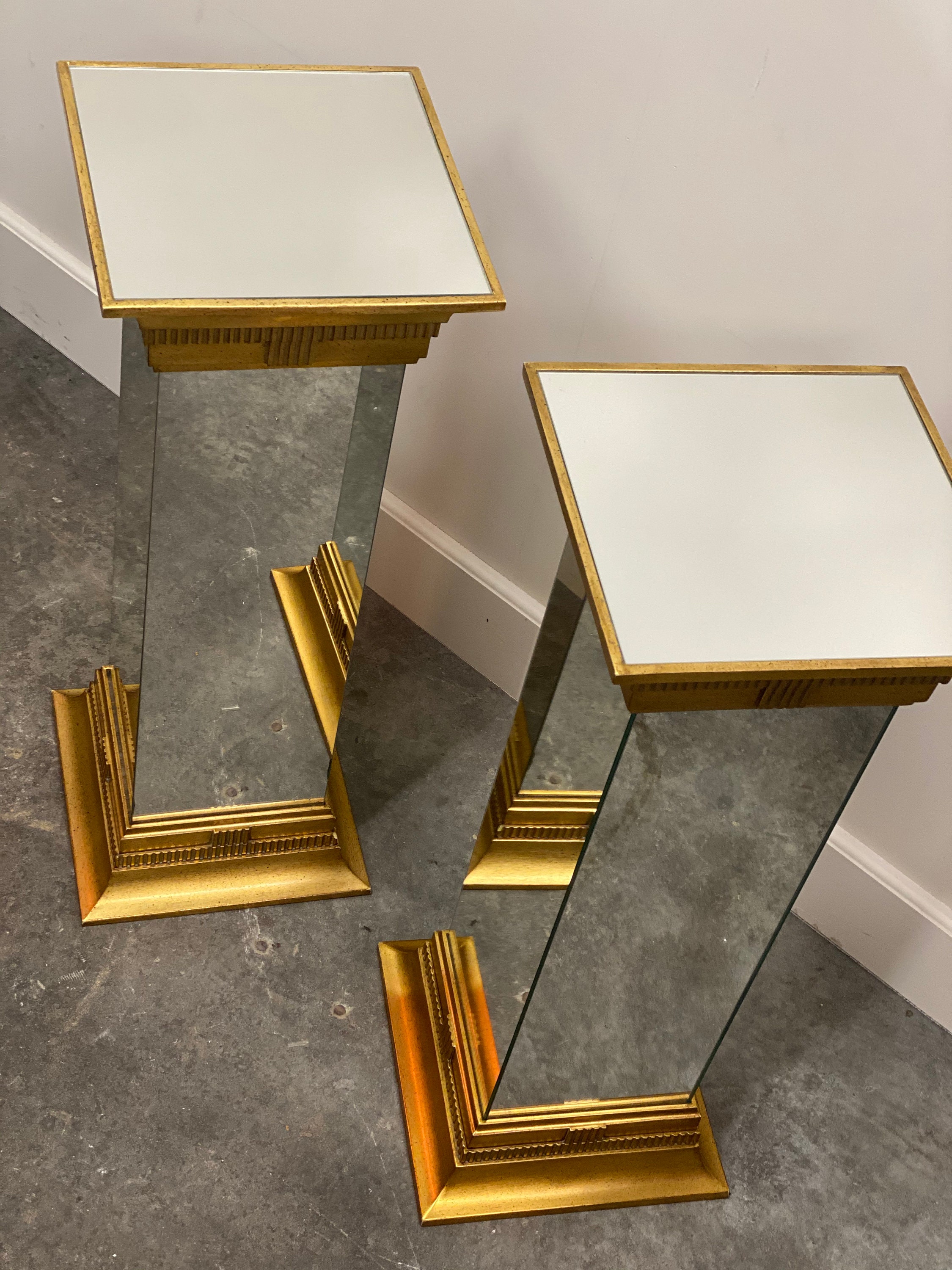 Rare Pair of Mirrored Plinths by Deknudt, 1980s - Etsy