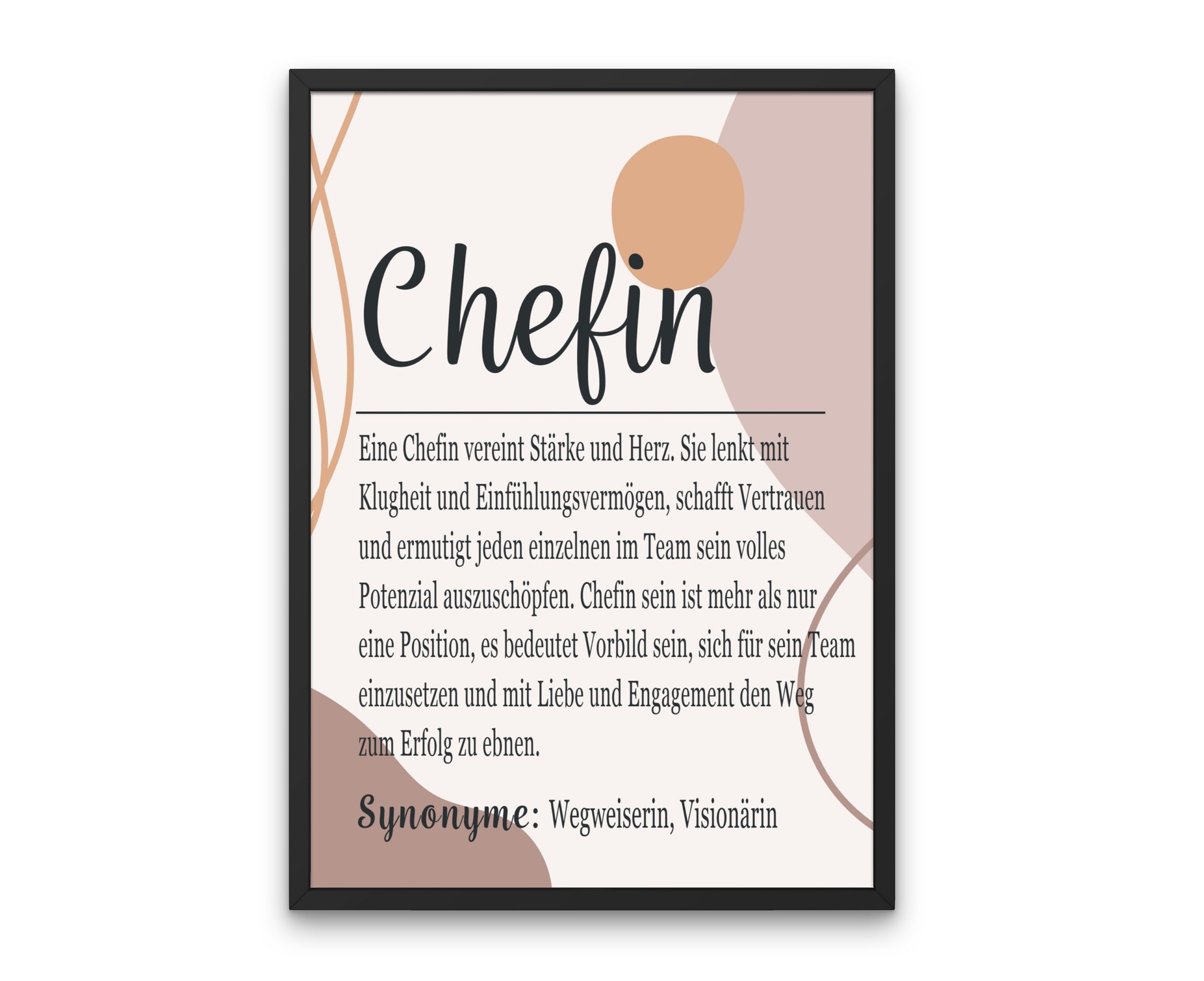 Chefin Boho Poster als Büro Deko: Definitionsposter Din A4 , als ...