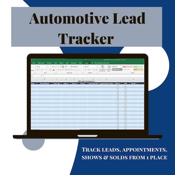 Digital Automotive Sales Lead Tracker BDC Lead Tracker - Etsy