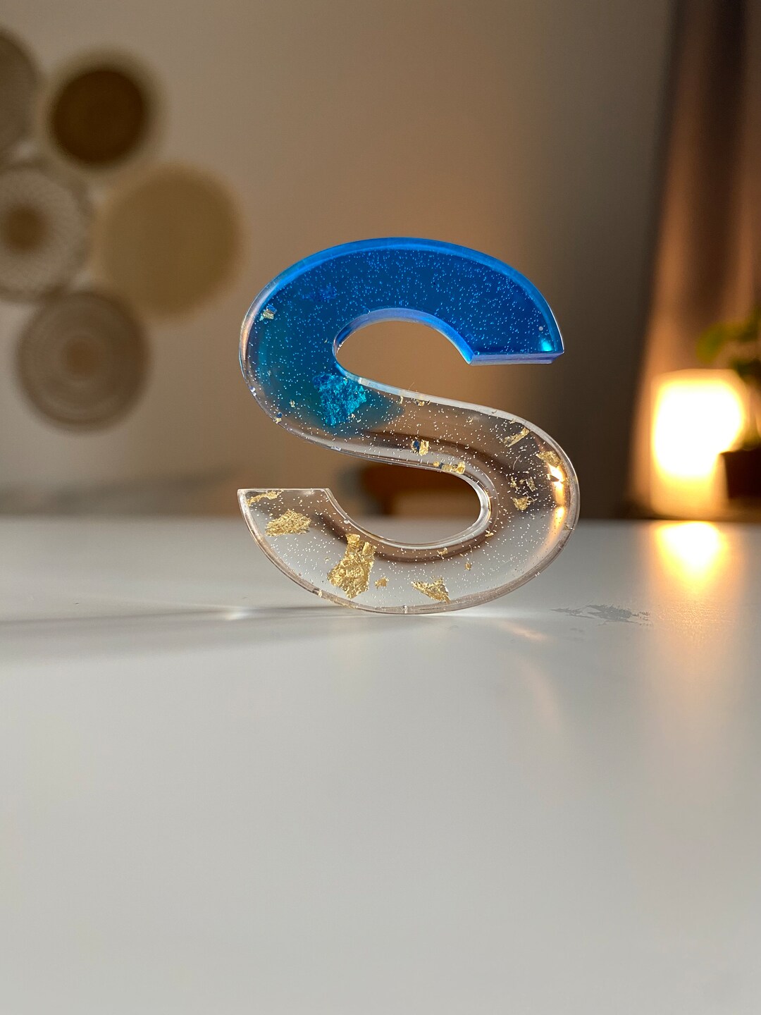 Resin Letter Keychain, Epoxy Resin Keychain, Personalised Keychain ...