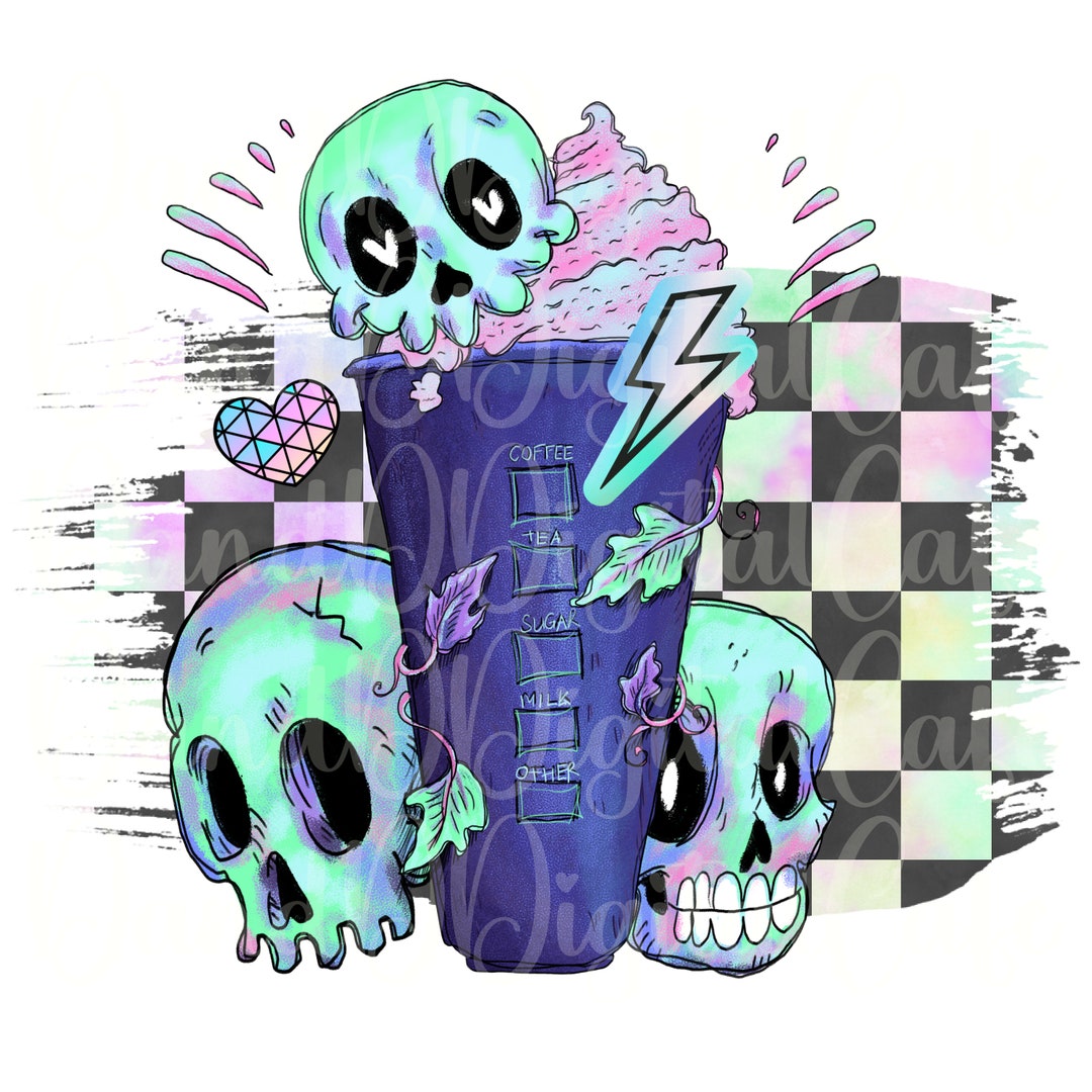 Skull and Coffee PNG, Coffee PNG, Skeleton Coffee, Skeleton Png, Coffee ...