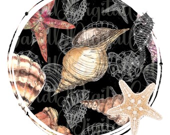 Coastal Clipart Sea Clipart Summer Clipart Seashells - Etsy