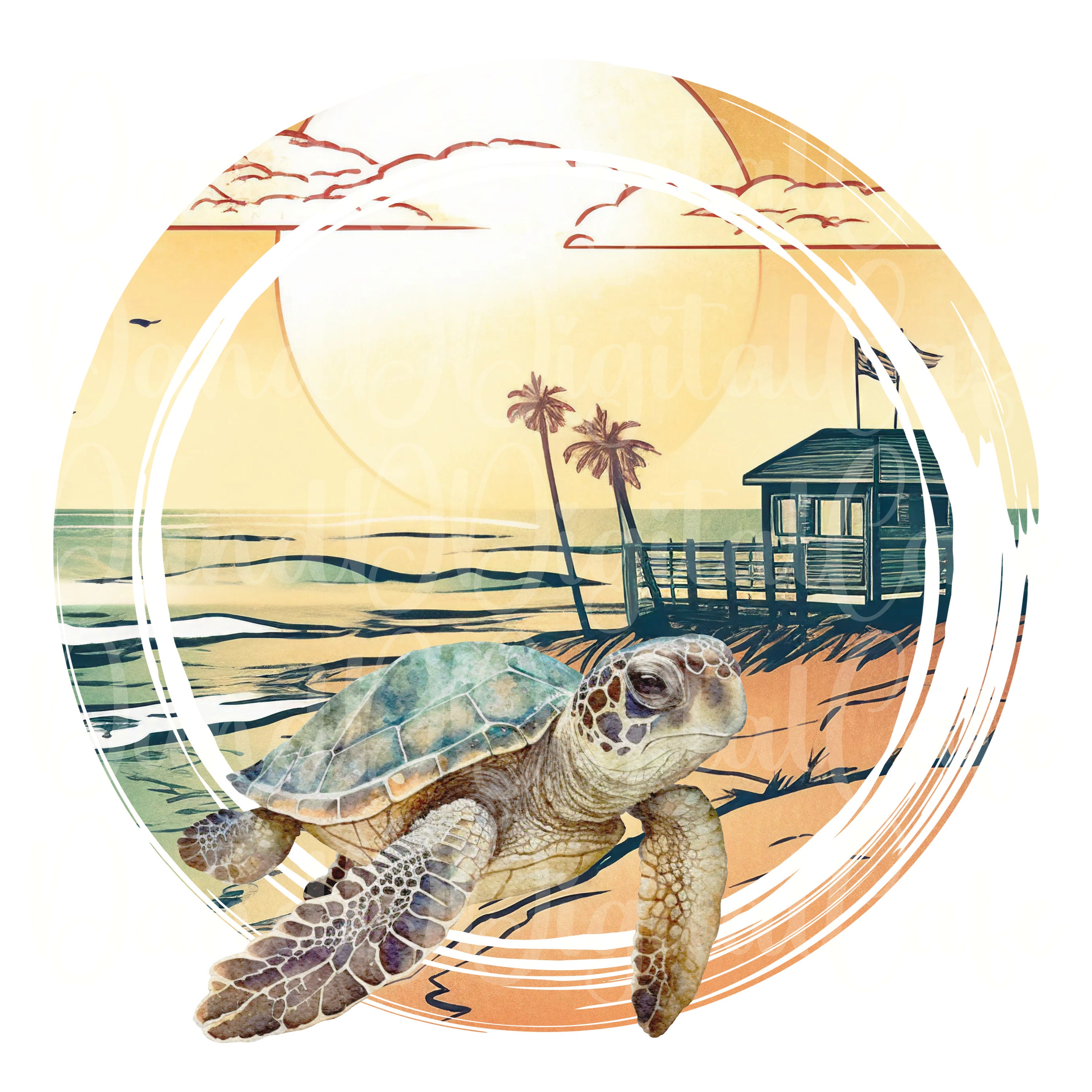 Sea Turtle Beach Clipart Png, Clip Art Png, Ocean Lover, Turtle Png ...