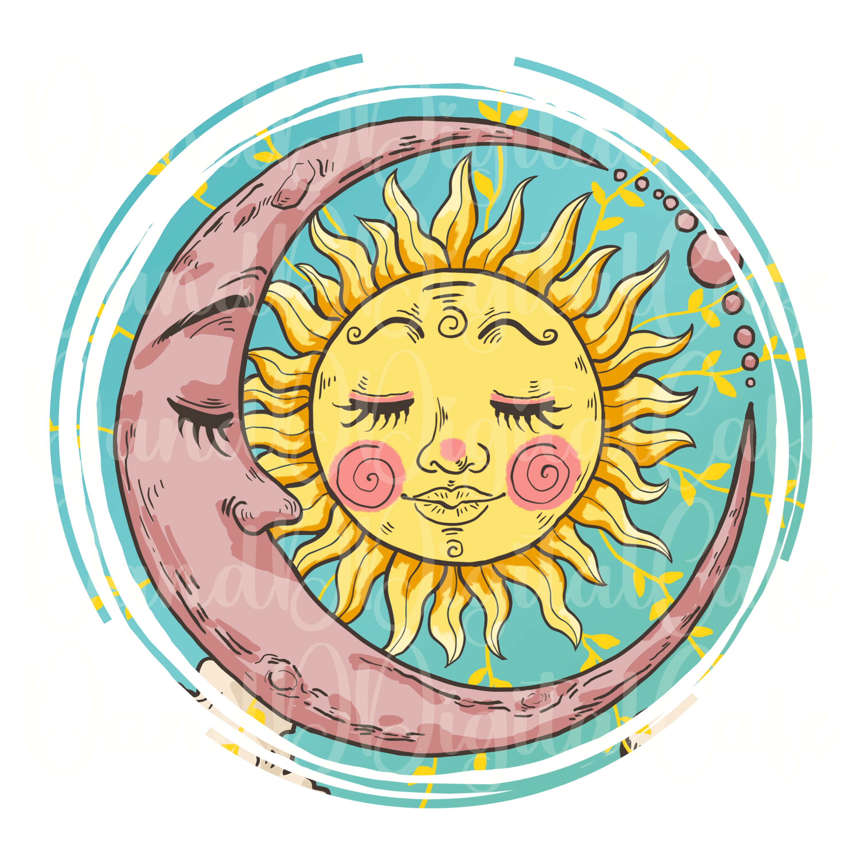 Hippie Sun Drawing