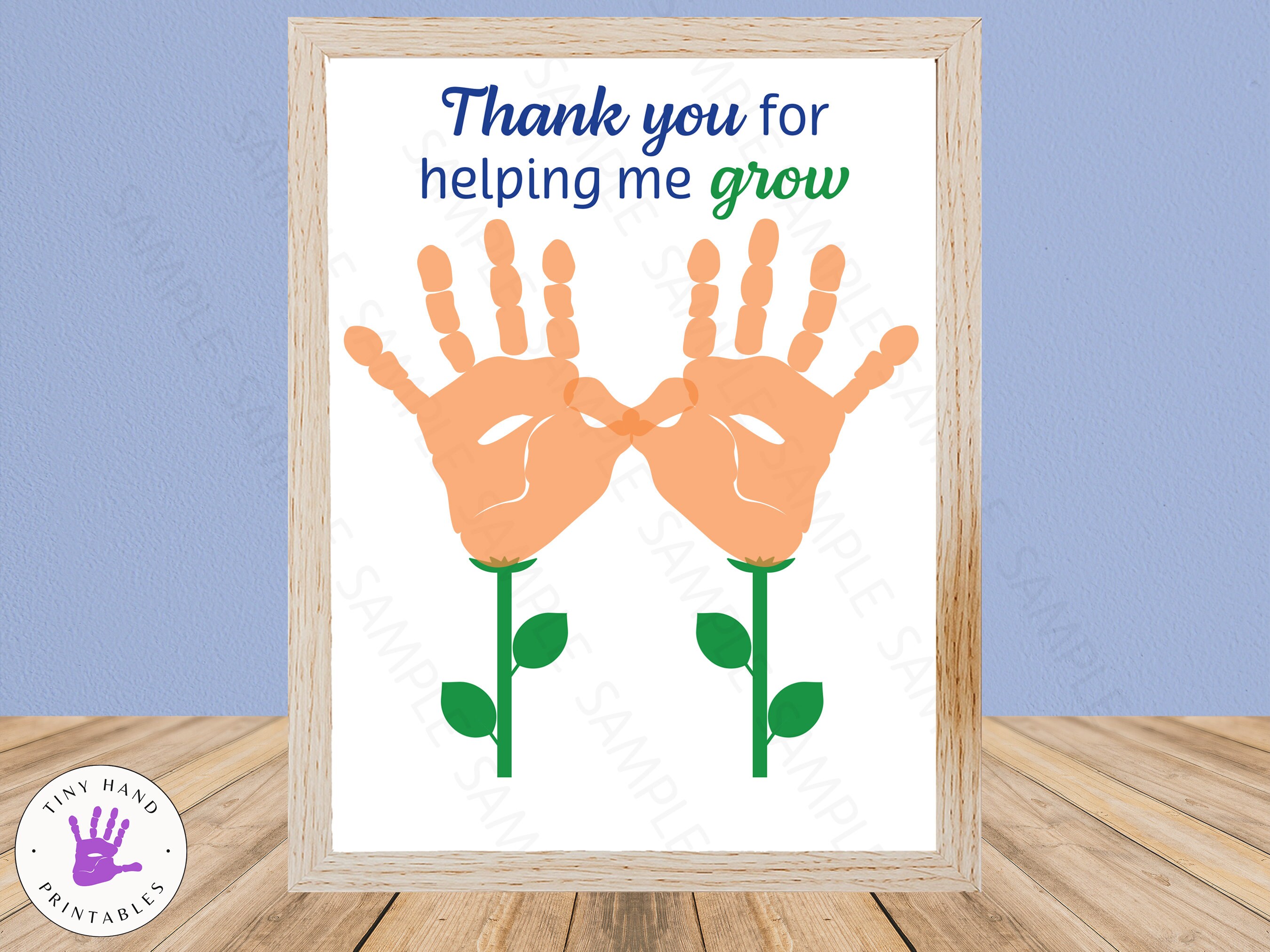 Flower Handprint Keepsake From One Kid | Instant Download | 8x10 Inches ...