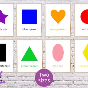 Colors and Shapes Signs | Instant Download | Great for Playroom, Home ...