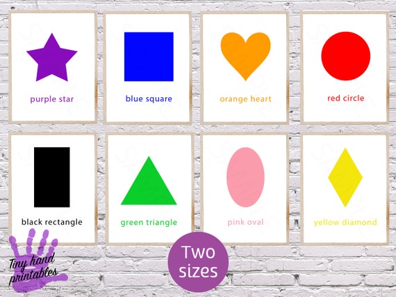 Colors and Shapes Signs Instant Download Great for - Etsy