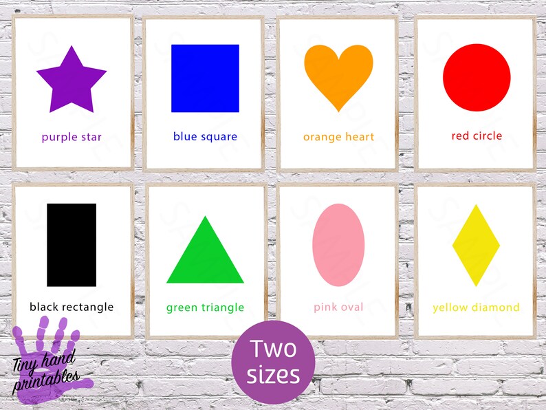 Colors and Shapes Signs | Instant Download | Great for Playroom, Home ...