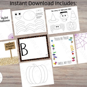 Halloween Super Pack of 8 Toddler Crafts and Keepsakes - Etsy Canada