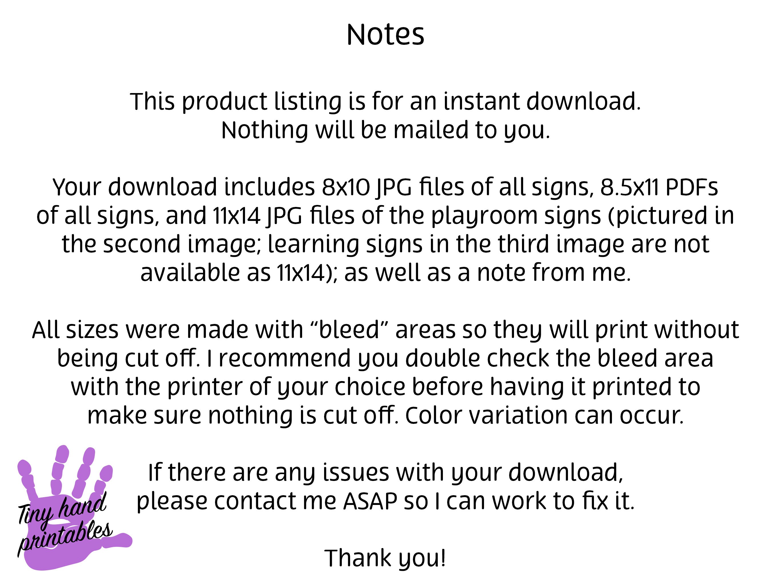 Learn and Play Signs - Super Pack | Instant Download | Toddler Playroom ...