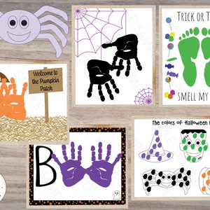 Halloween Super Pack of 8 Toddler Crafts and Keepsakes - Etsy Canada