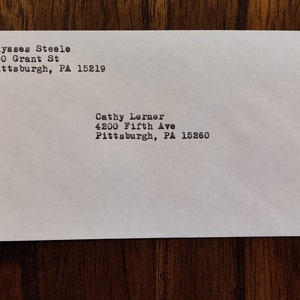 Custom Typewritten Envelopes - Etsy