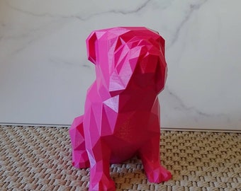 Large Bulldog Statue W Optional Custom Engraving and Base, Large ...