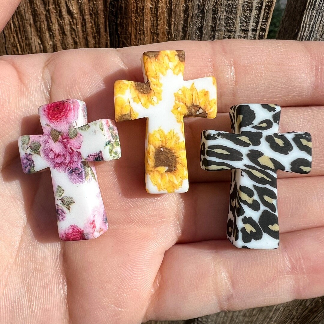 Cross Silicone Focal Beads (pack of 2) - Etsy