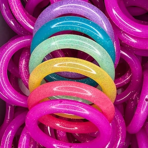65mm Jelly Glitter Silicone Rings - Etsy