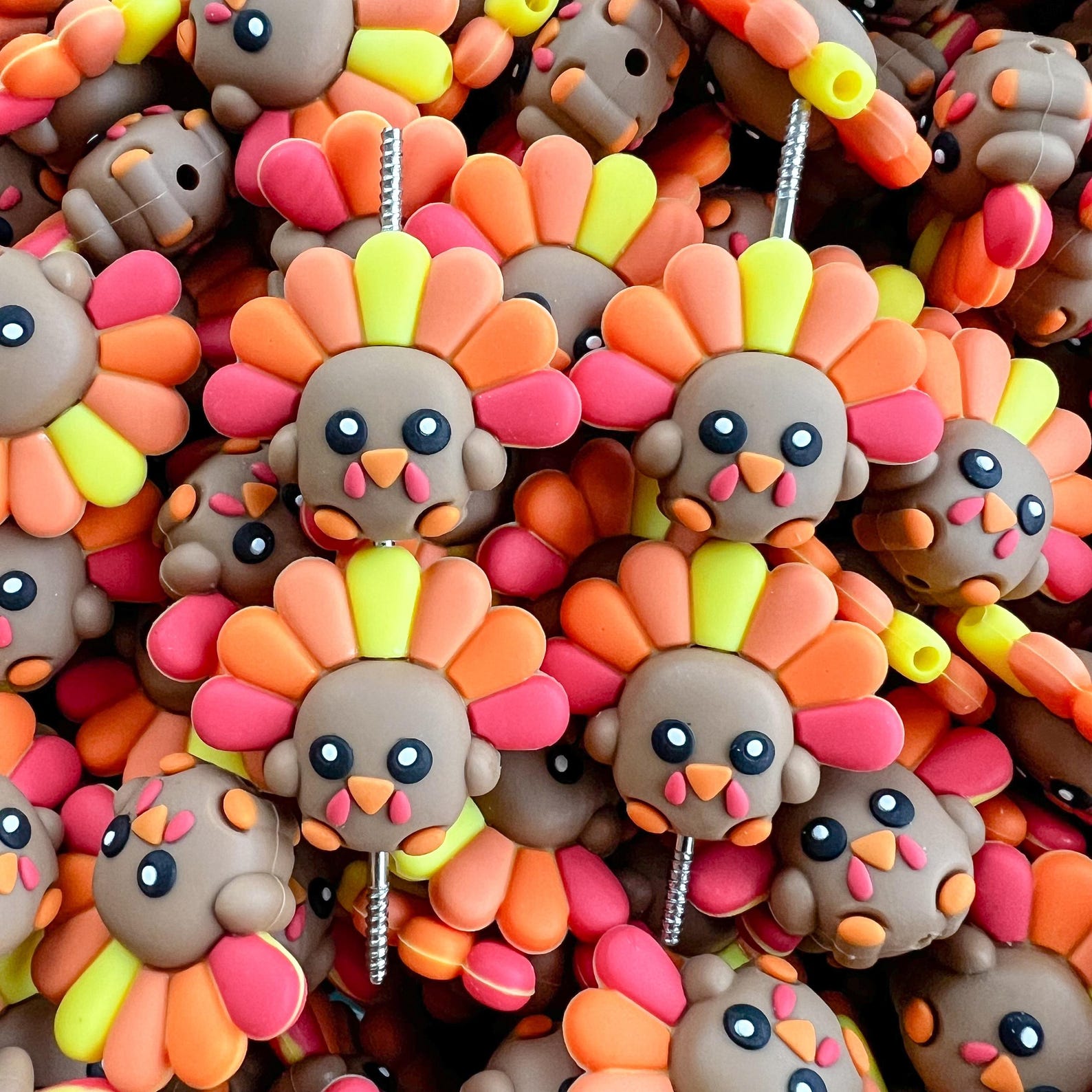 3D Turkey Silicone Focal Bead (2pcs) - Etsy