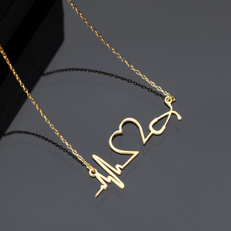 Heart Beat Necklace - Etsy