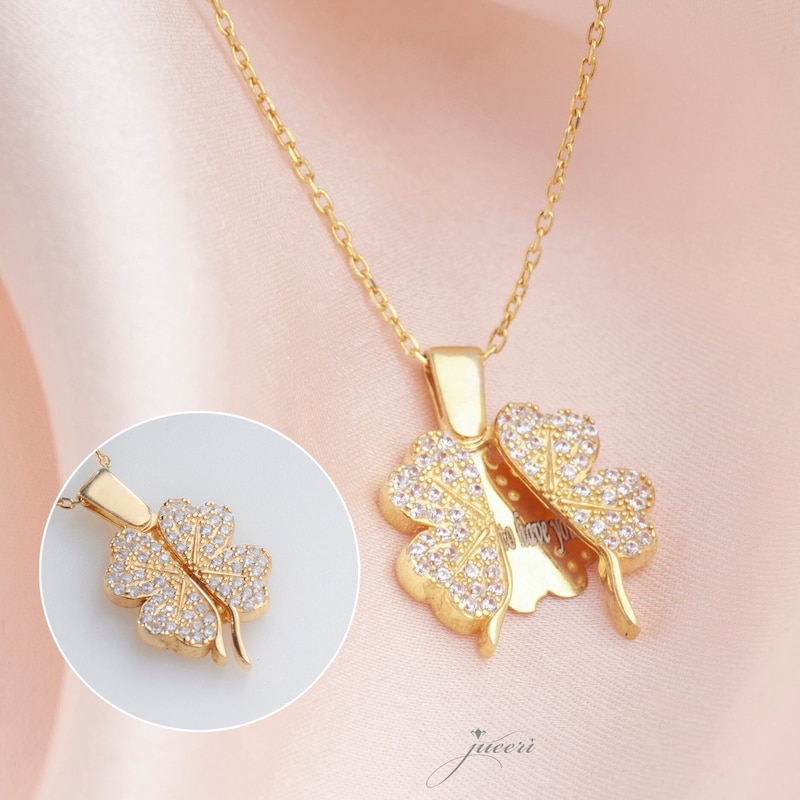 Four Leaf Clover Necklace - Etsy