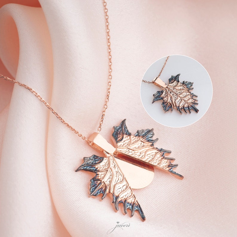 Personalized Sterling Silver Leaf Locket Necklace - Hidden Message - Etsy