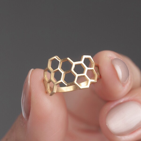 Honeycomb Ring - Etsy