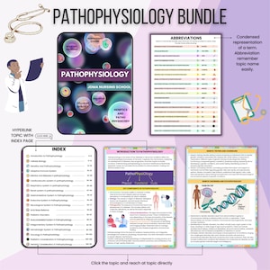 Pathophysiology Bundle With Flashcards, Quizzes, Stickers, Hyperlinked ...
