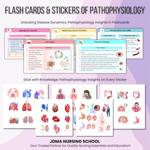 Pathophysiology Bundle With Flashcards, Quizzes, Stickers, Hyperlinked ...