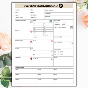 Nurse Sheet Report | Instant Download | Nurse Reporting | Printable ...