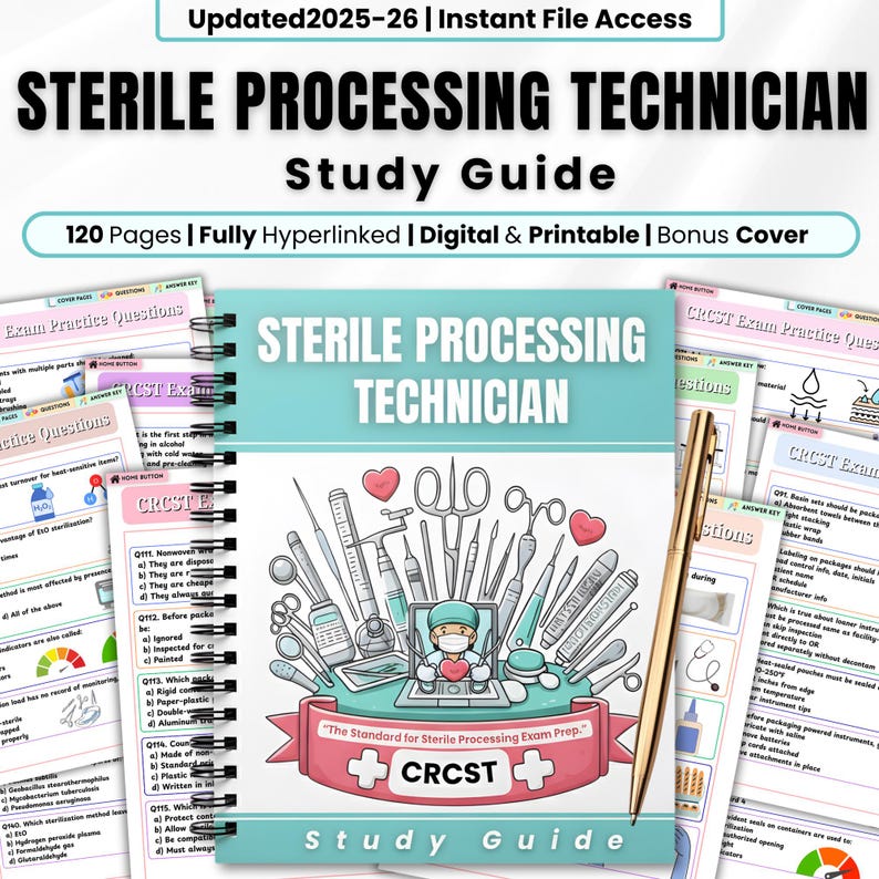 Sterile Processing Study Guide | CRCST Study Resource | 120+ Questions ...