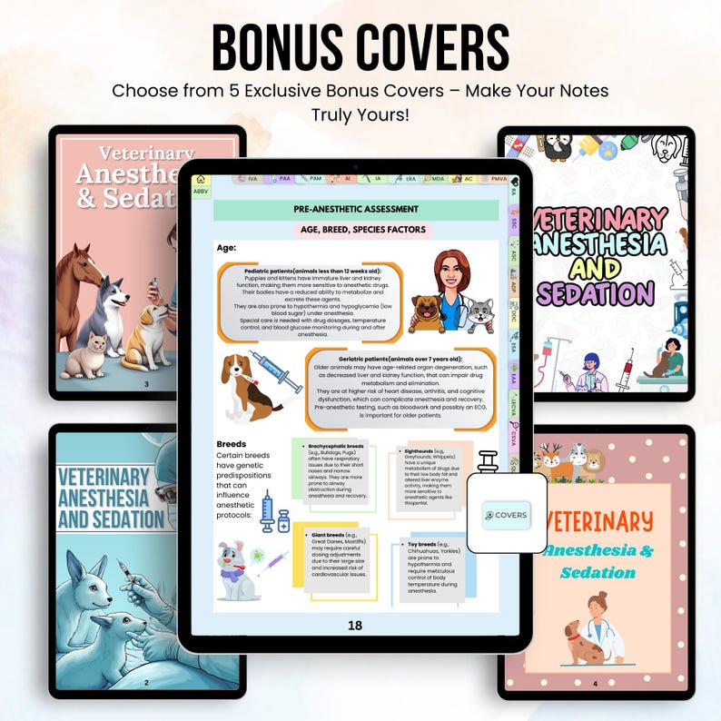 21+ Anesthesia and Sedation Notes Hyperlinked, Vet Med Study Guide ...