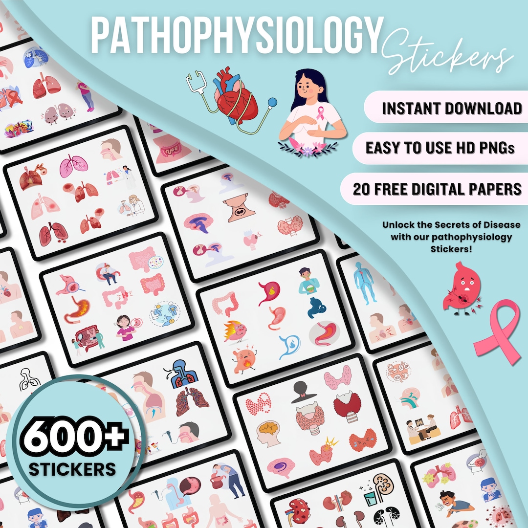 Pathophysiology Stickers 600+ Transparent Back Ground | Free Digital ...