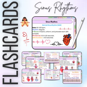 EKG Flashcards 249+ With Hyperlinked | Medical Nursing Study | Cardiac ...