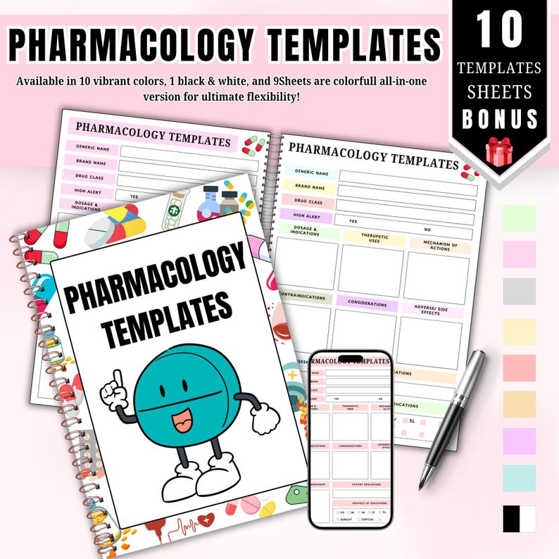 Pharmacology Flashcards Volume II, Nursing Study Cards, Drug Study ...