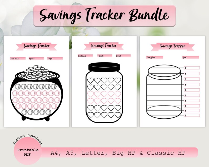 Saving Challenge Savings Tracker Savings Challenge Money - Etsy