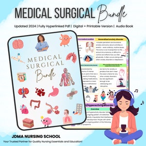 Medical Surgical Bundle Fully Hyperlinked With Audio Book | Updated 25 ...