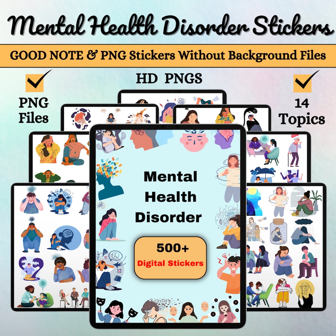 Mental Health Disorder Stickers | Disorder Stickers | Nursing Study ...