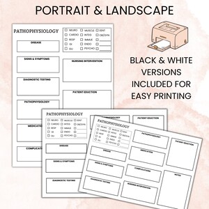 Pathophysiology Template Bundle 100+pages | Free Medical Stickers ...