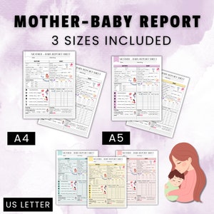 Mother Baby Report Sheet | 15 Pages Printable or Editable | Nurse ...