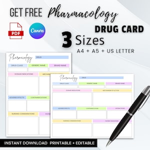 Pharmacology Bundle Hyperlinked 170+pages With Flashcards, Quizzes ...