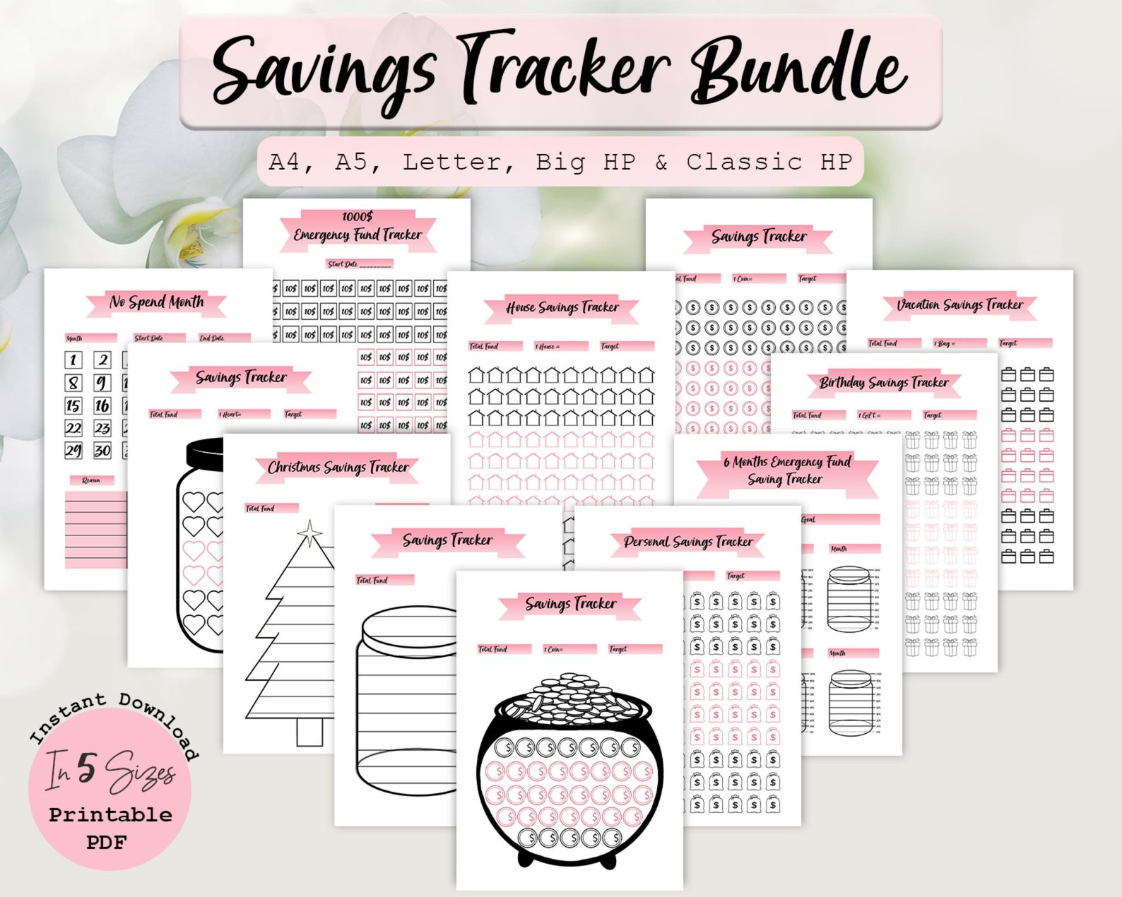 Saving Challenge Savings Tracker Savings Challenge Money - Etsy