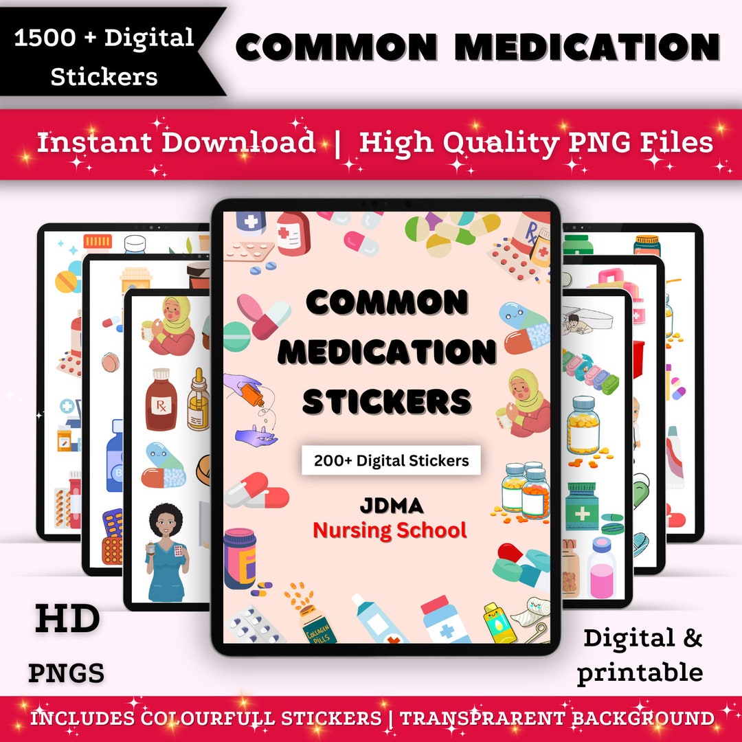 Common Medication Stickers | Medication Administration | Digital Nurse ...