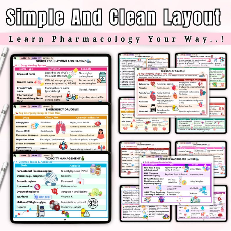 Pharmacology Flashcards Volume II, Nursing Study Cards, Drug Study ...
