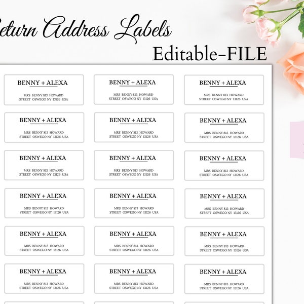 Return Address Label - Etsy