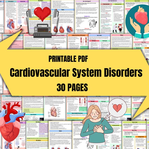 Nursing Cardiovascular Notes - Etsy