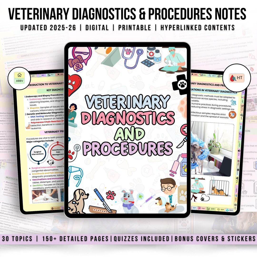 Veterinary Diagnostics Procedures Note, Veterinary Nurse Study Guide ...