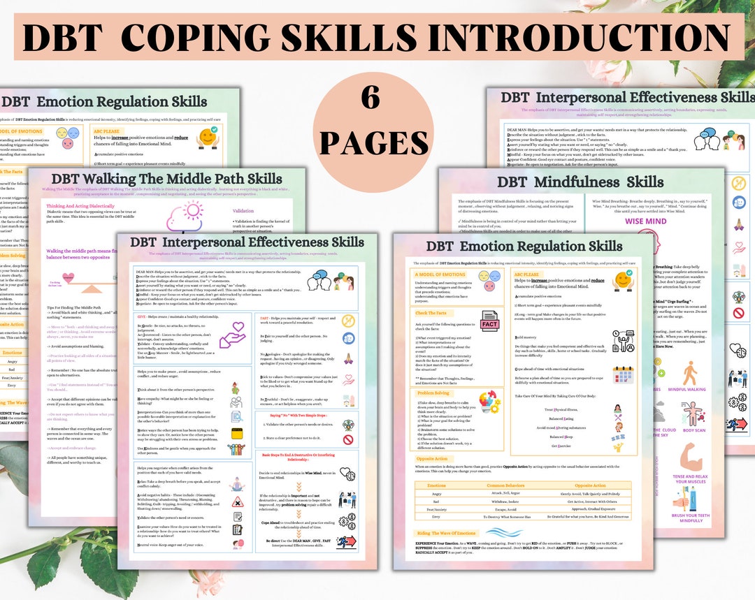 DBT Coping Skill Cards | DBT Cards | Printable Cards | DBT Skills ...