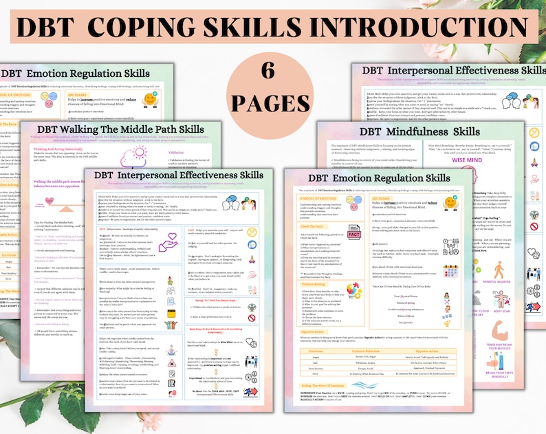 DBT Coping Skill Cards DBT Cards Printable Cards DBT - Etsy