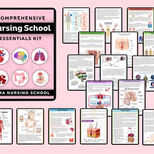 Comprehensive Nursing School Bundle With Hyperlinked | Study Guide Bundle | Nursing School Note ...