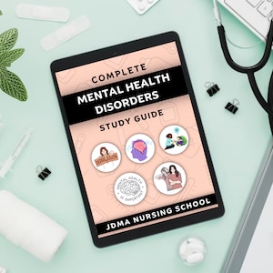 Mental Health Disorder Bundle With Flashcards or Stickers | Nursing ...